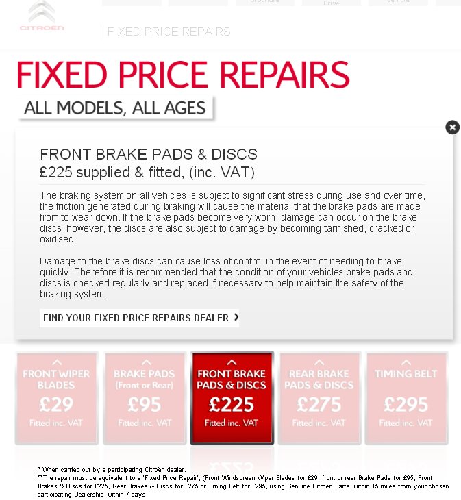 Forums / The Garage / Fixed price repairs and age - C6owners