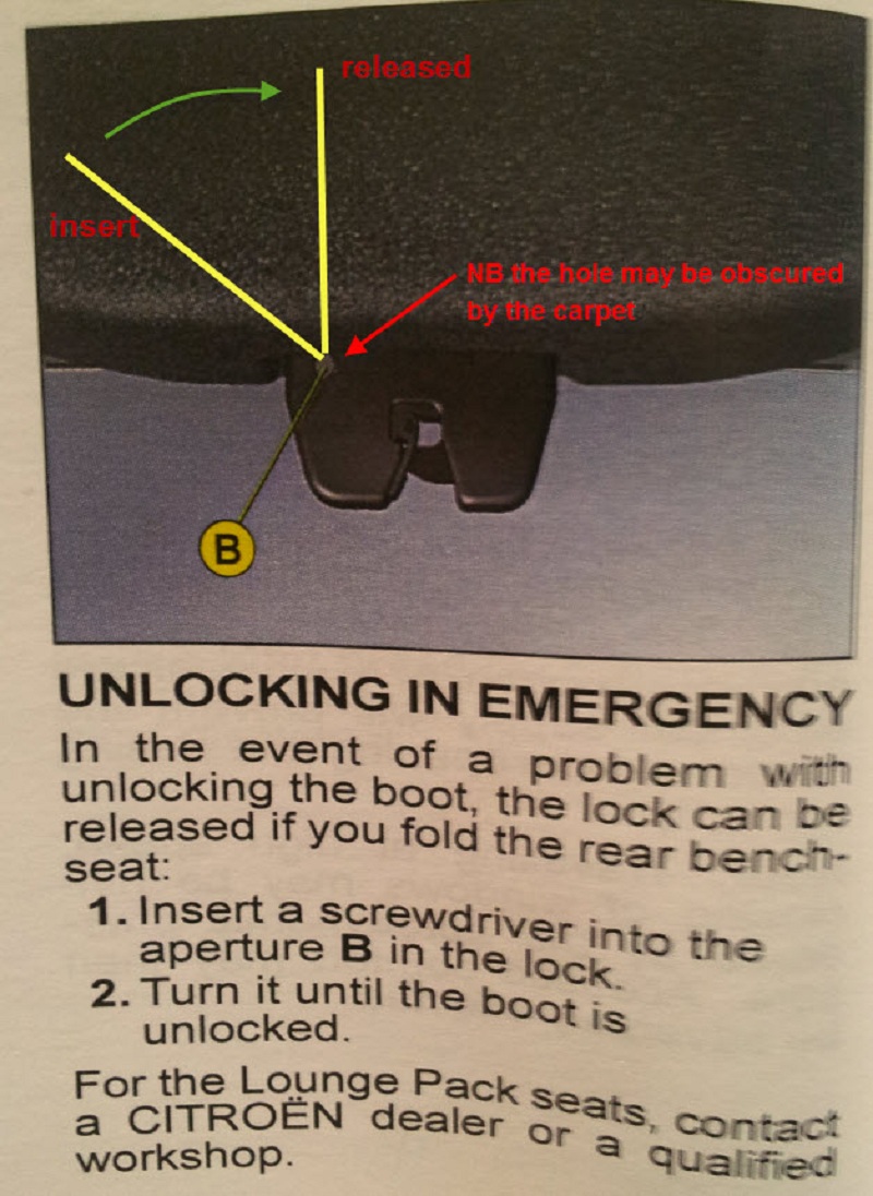 Forums / The Garage / Battery dead. How to open boot??? - C6owners